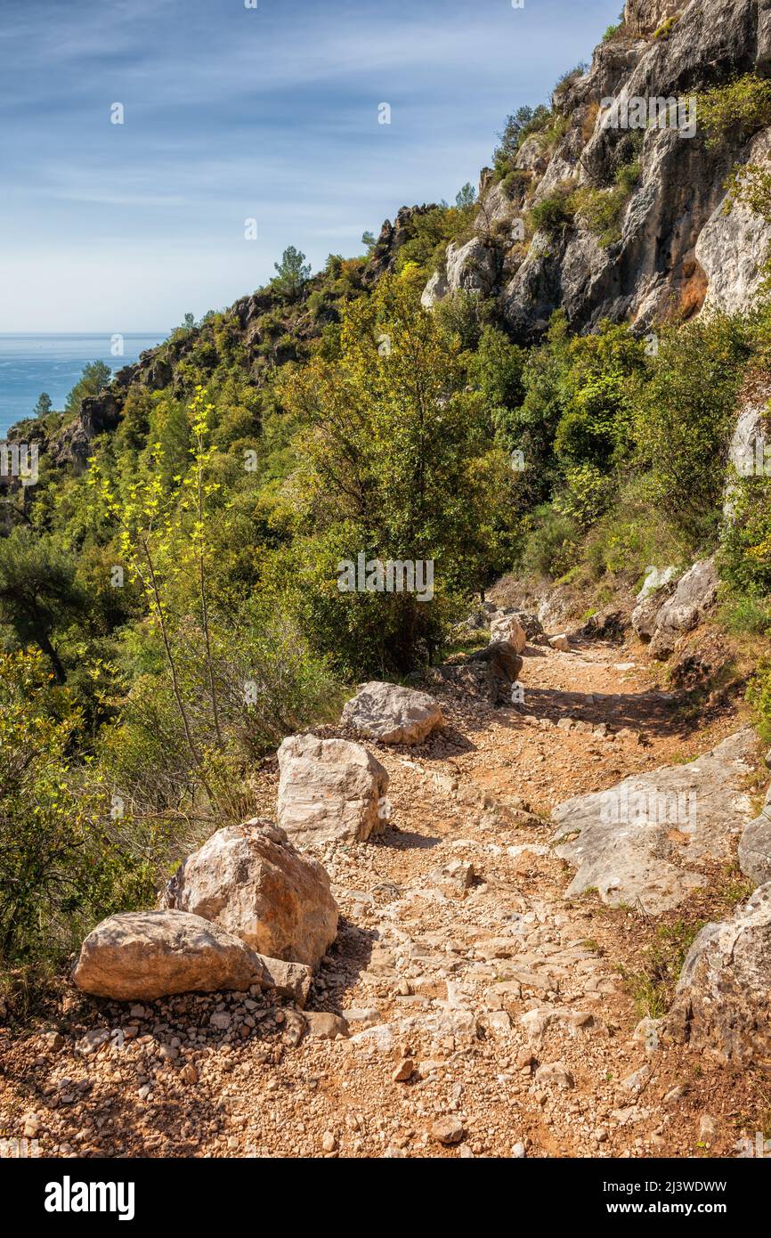 Nietzsche Footpath from Eze Village, France, landscape with hiking ...
