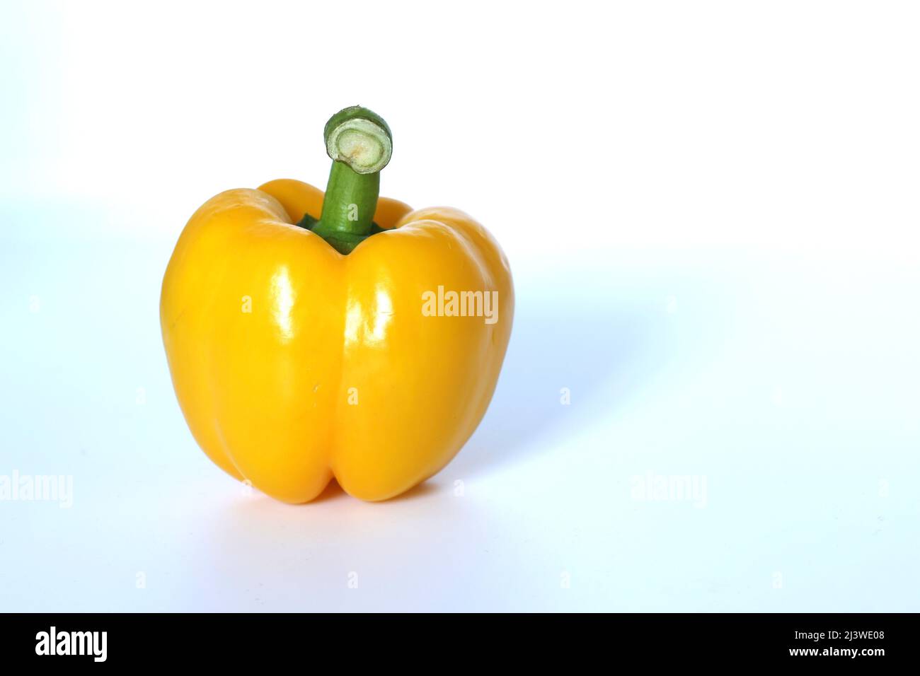 Healthy eating - yellow sweet bell pepper. Also known as Capsicum Annum ...