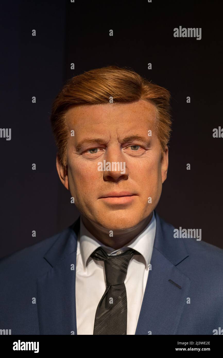 John F. Kennedy wax figure, JFK portrait in Madame Tussauds Berlin wax ...