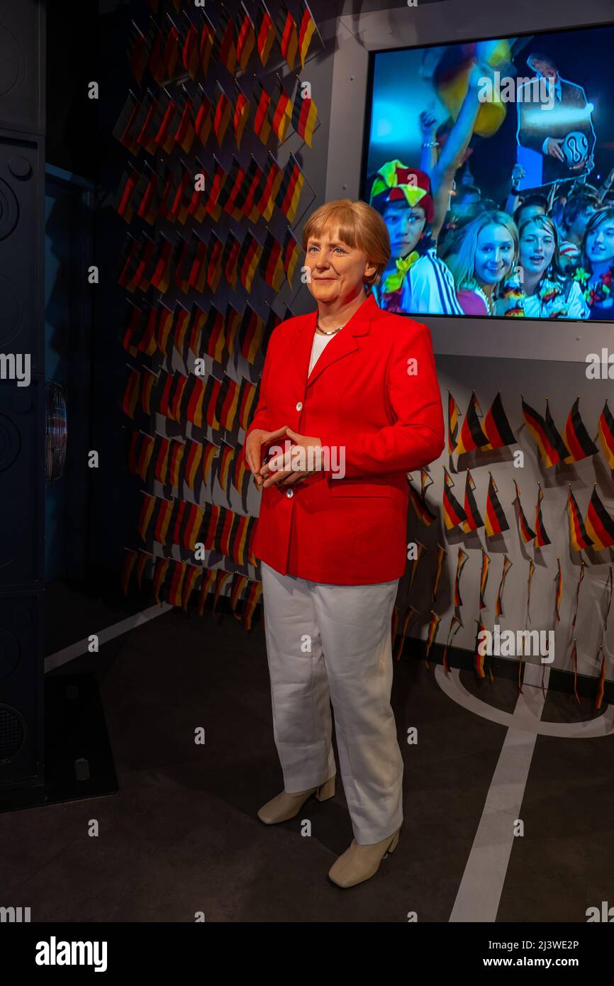 Angela Merkel wax figure, former German chancellor in Madame Tussauds ...