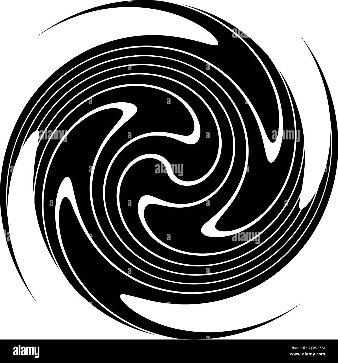 Spiral, swirl, twirl element. Vortex, eddy, spire and helix vector ...