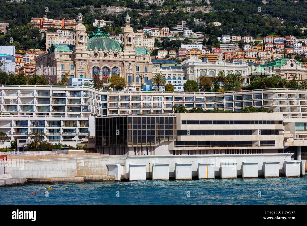 Monaco Monte Carlo sea view with the Casino and Auditorium Rainier III ...
