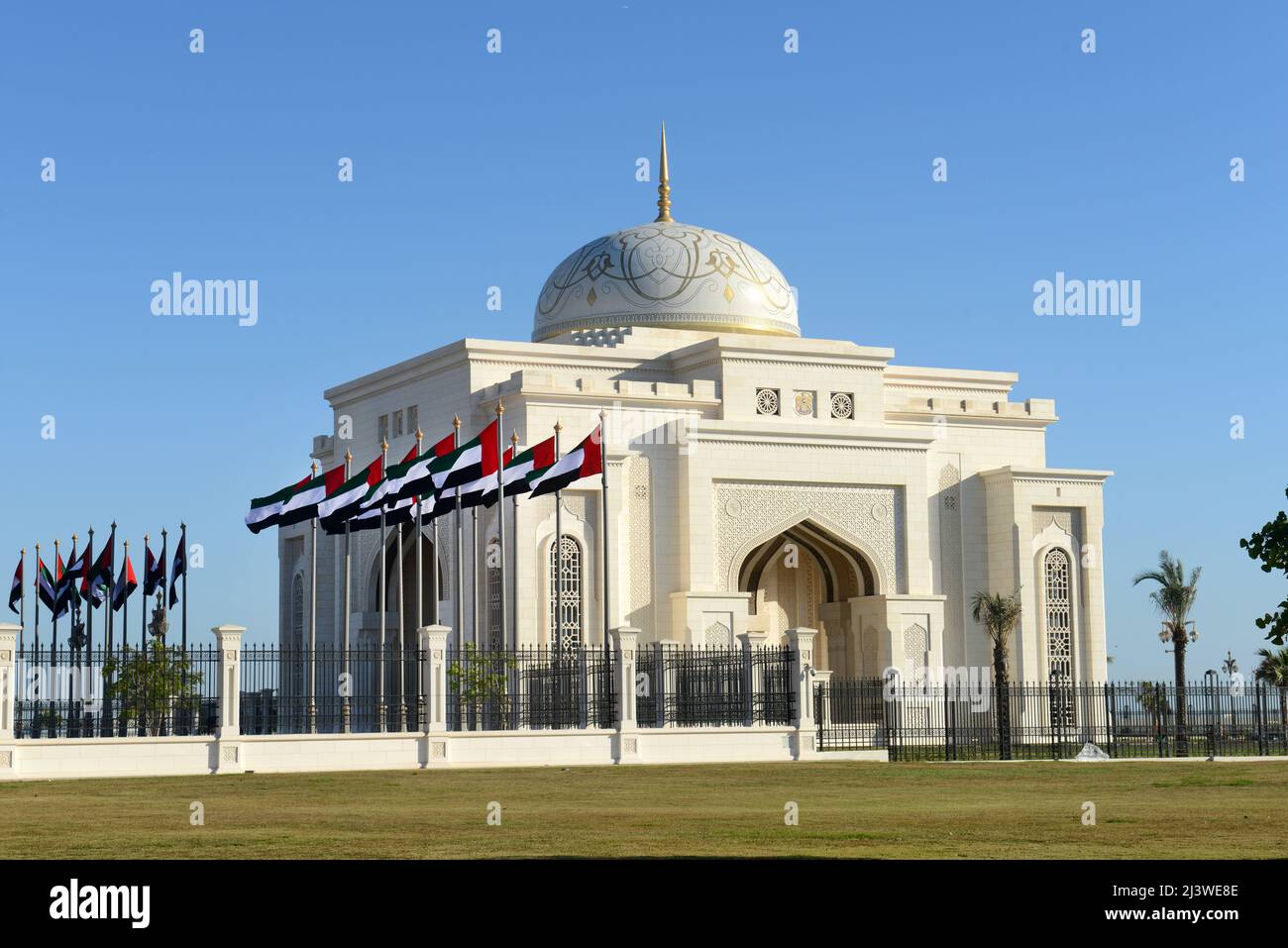 Entrance to the Qasr al Watan- the presidential palace in Abu Dhabi ...