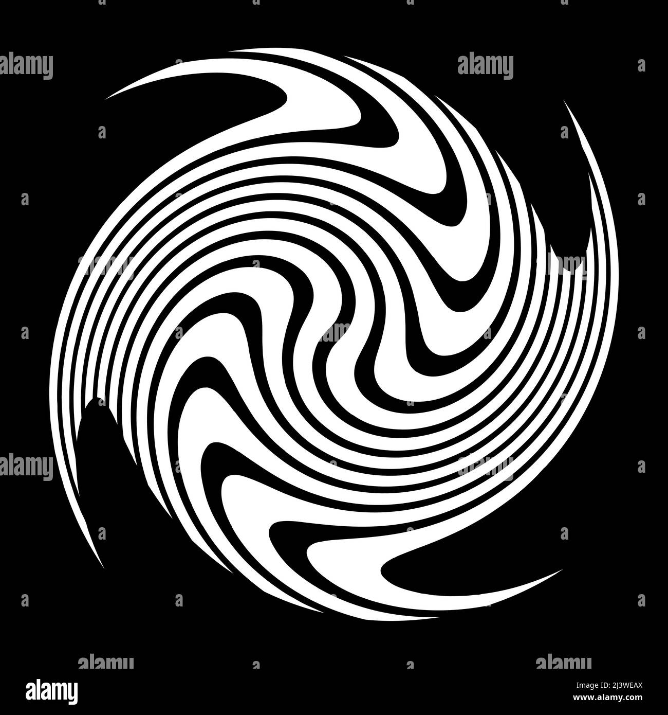 Spiral, swirl, twirl element. Vortex, eddy, spire and helix vector ...