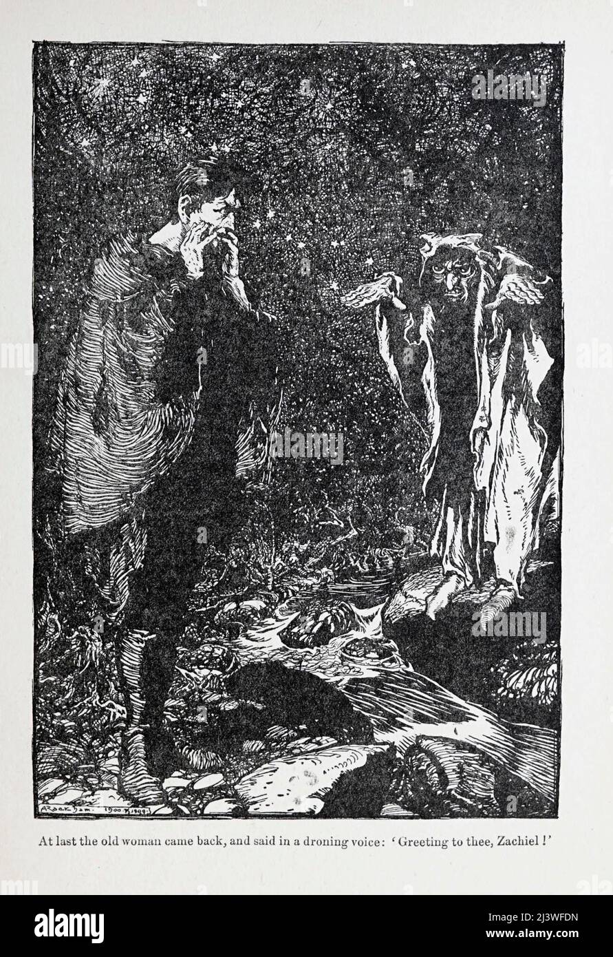 At last the old woman came back, and said in a droning- voice ...