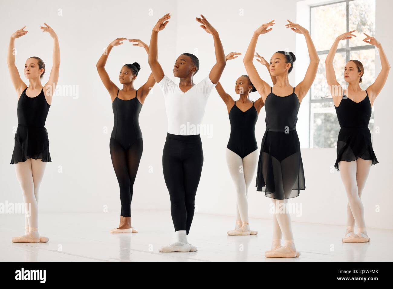 Great dancers are great because of their passion. Shot of a group of ...