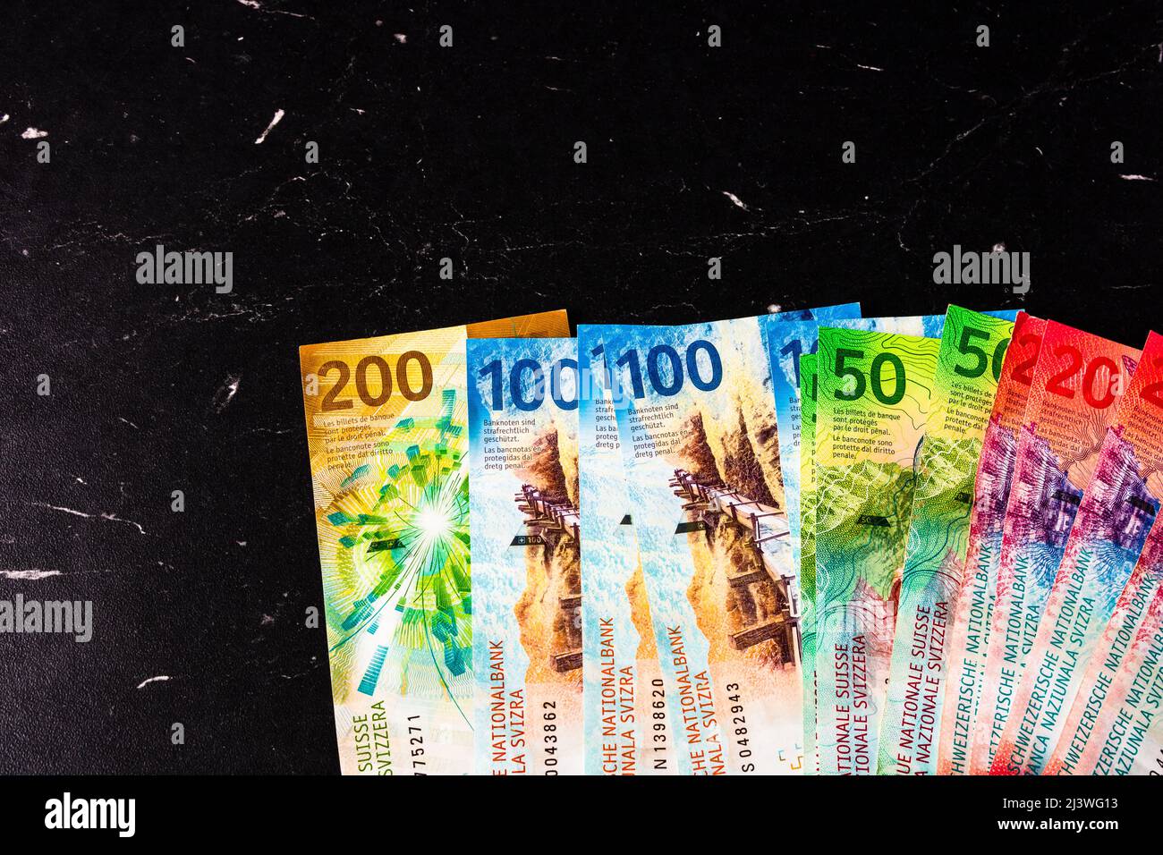 Swiss franc banknote. CHF currency, world money concept Stock Photo - Alamy