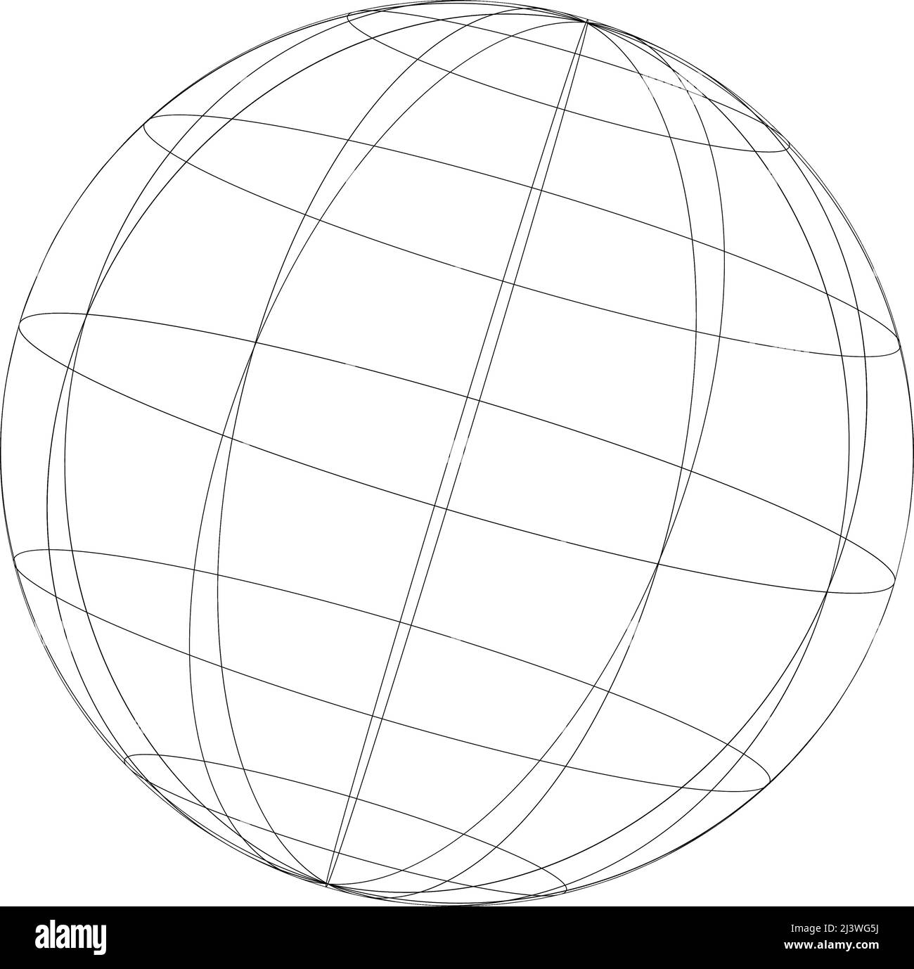 Wireframe, grid, mesh sphere, globe, ball vector illustration. Stock ...