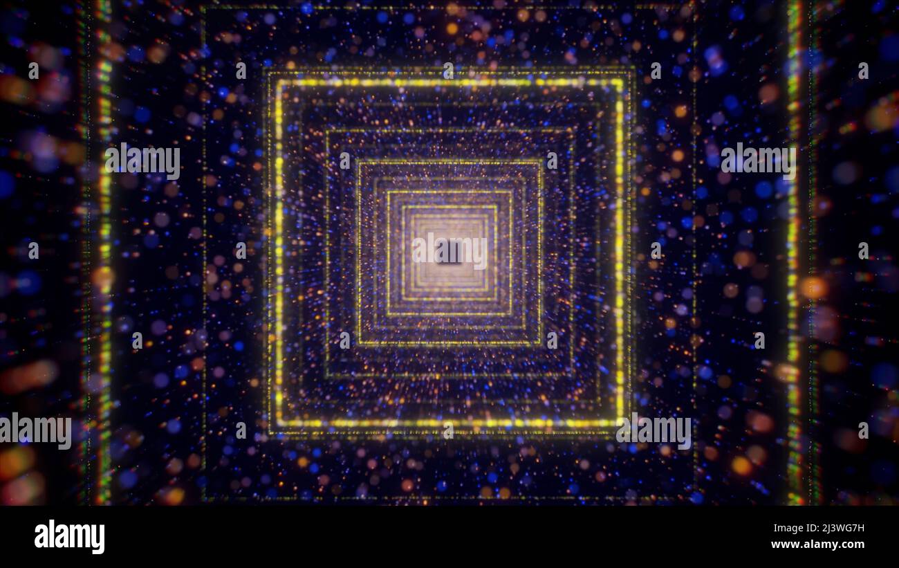 Animation of huge geometric shapes on a blue background. Motion. Large ...