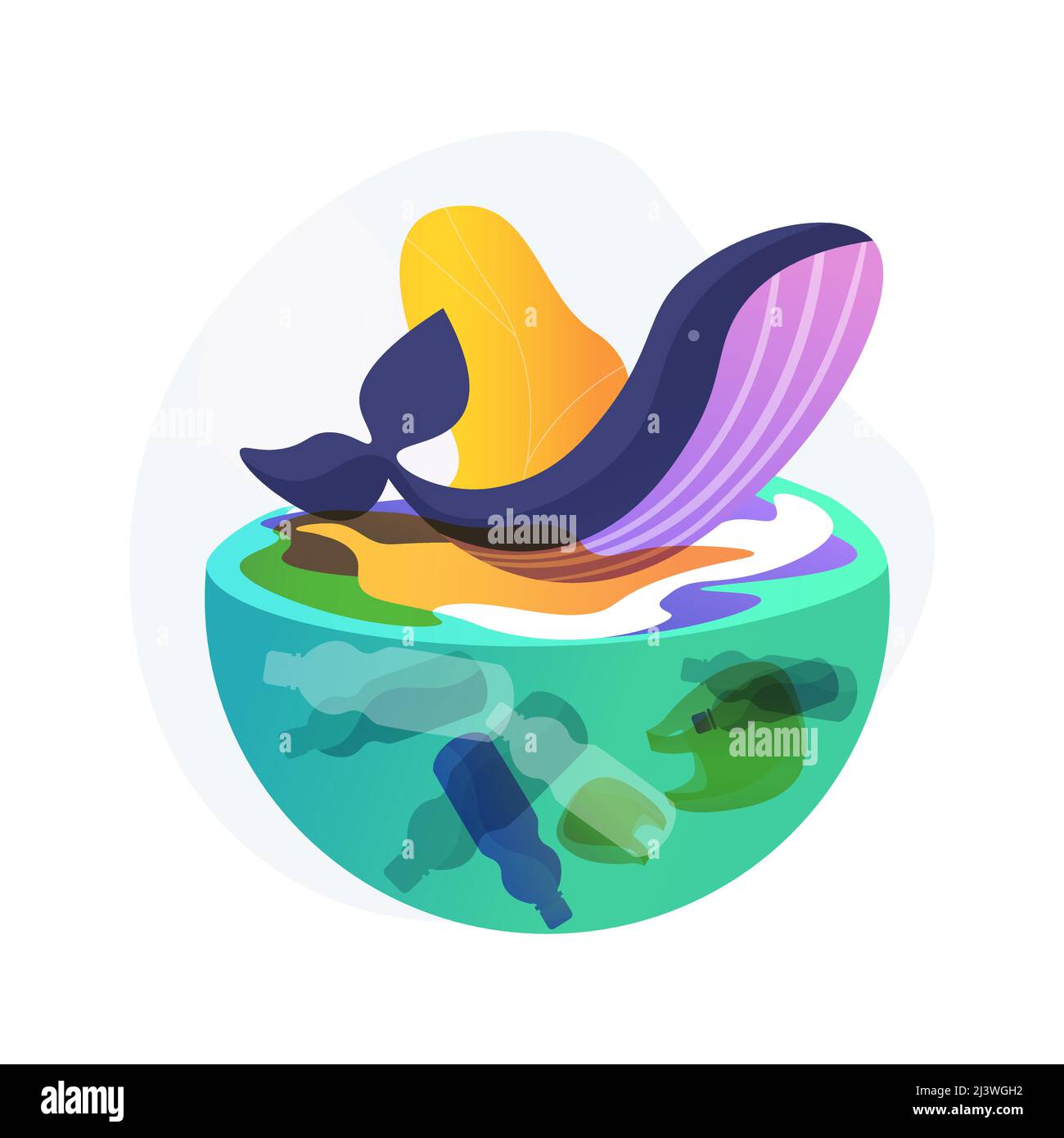 Water pollution abstract concept vector illustration. Water ...