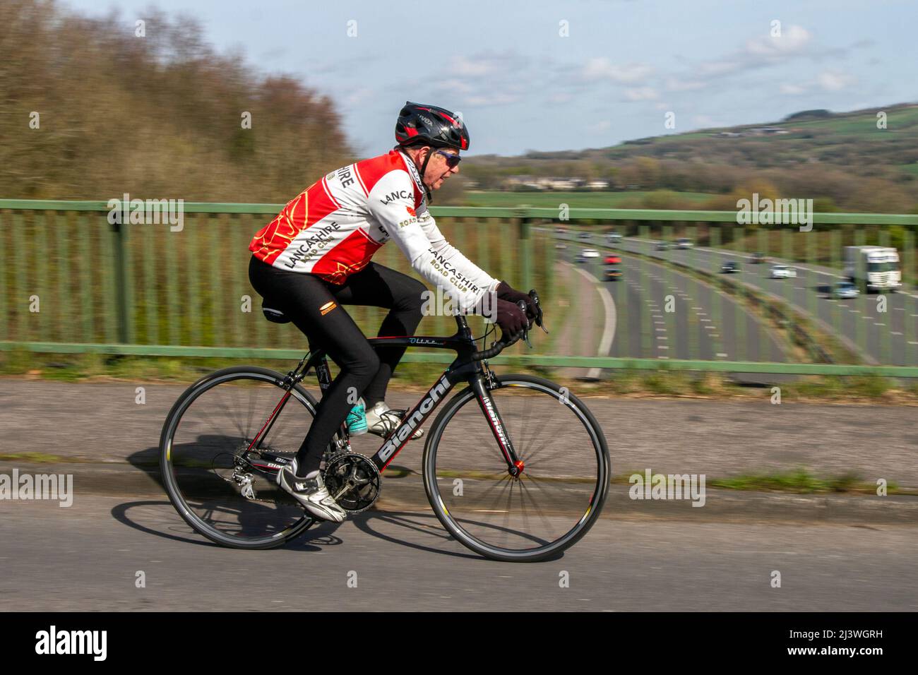 Lancashire Road Club member riding Bianchi Oltre XR1 sports high-end ...