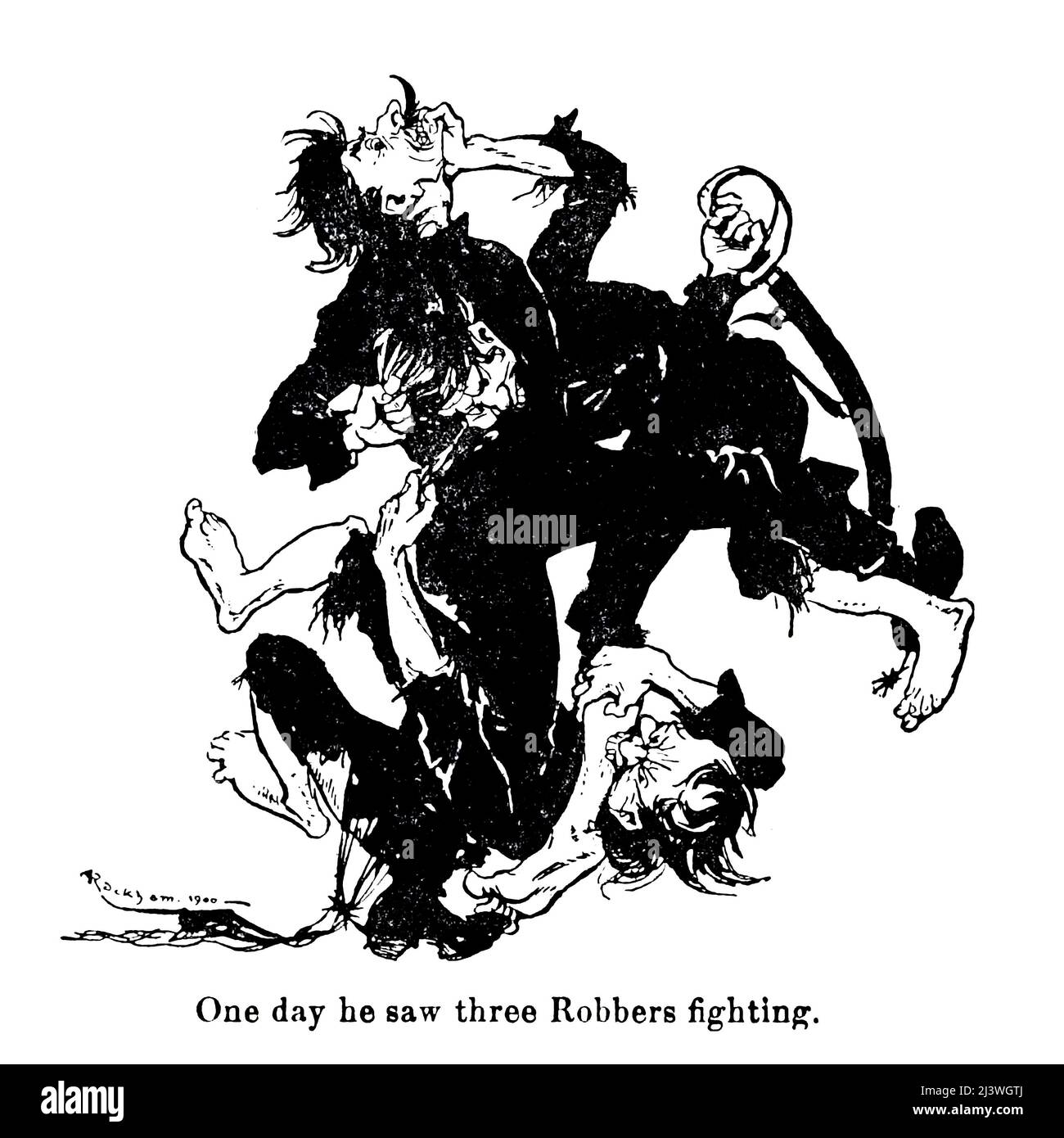 One day he saw three Robbers fighting from 'The Raven ' from the book ...