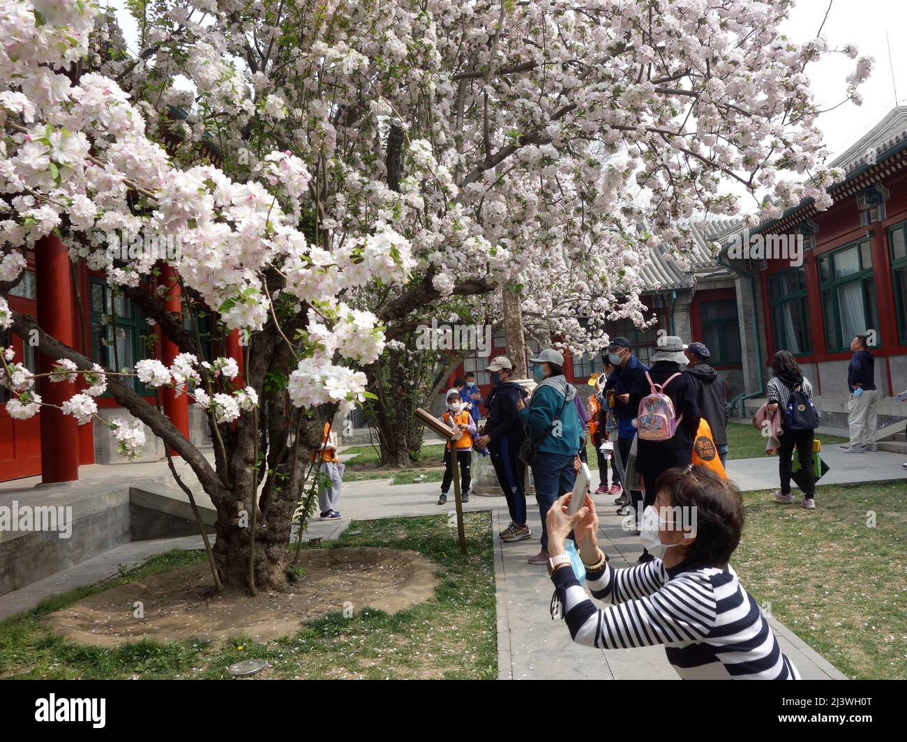 BEIJING, CHINA - APRIL 10, 2022 - Visitors visit the former residence ...