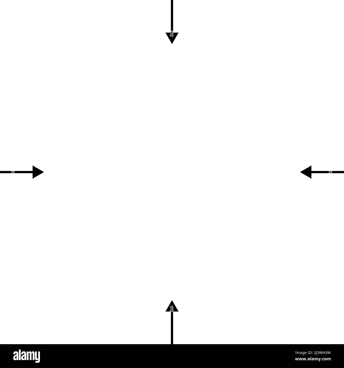 Arrows, pointers inward. Collect, intermix, gather, center and ...