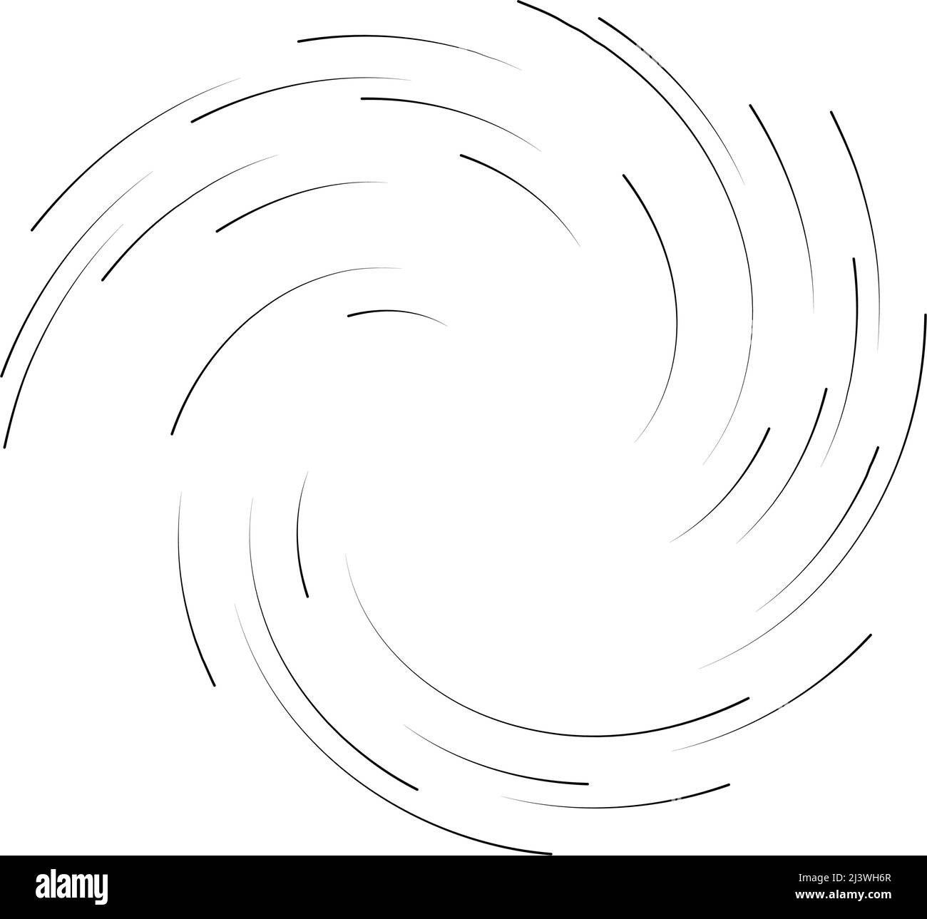 Spiral, swirl, twirl element. Vortex, eddy, spire and helix vector ...