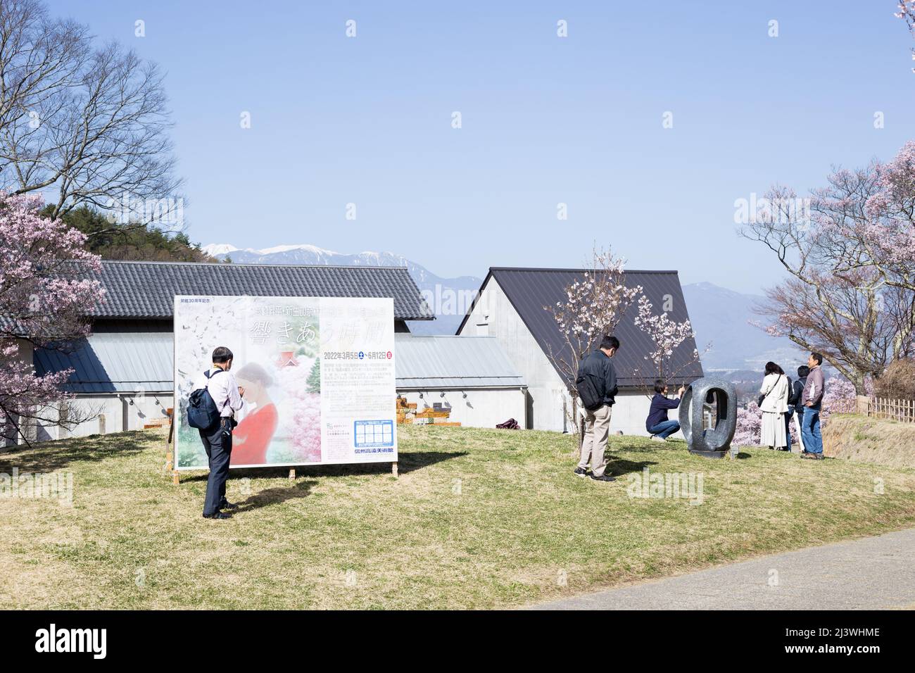 ina, nagano, japan, 2022/10/04 , People in front of the art museum at ...