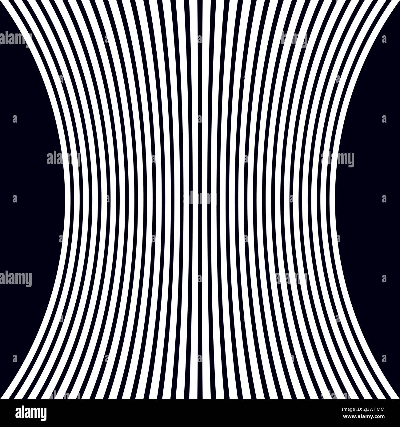 Distorted, deformed lines and stripes vector element. Stock vector ...