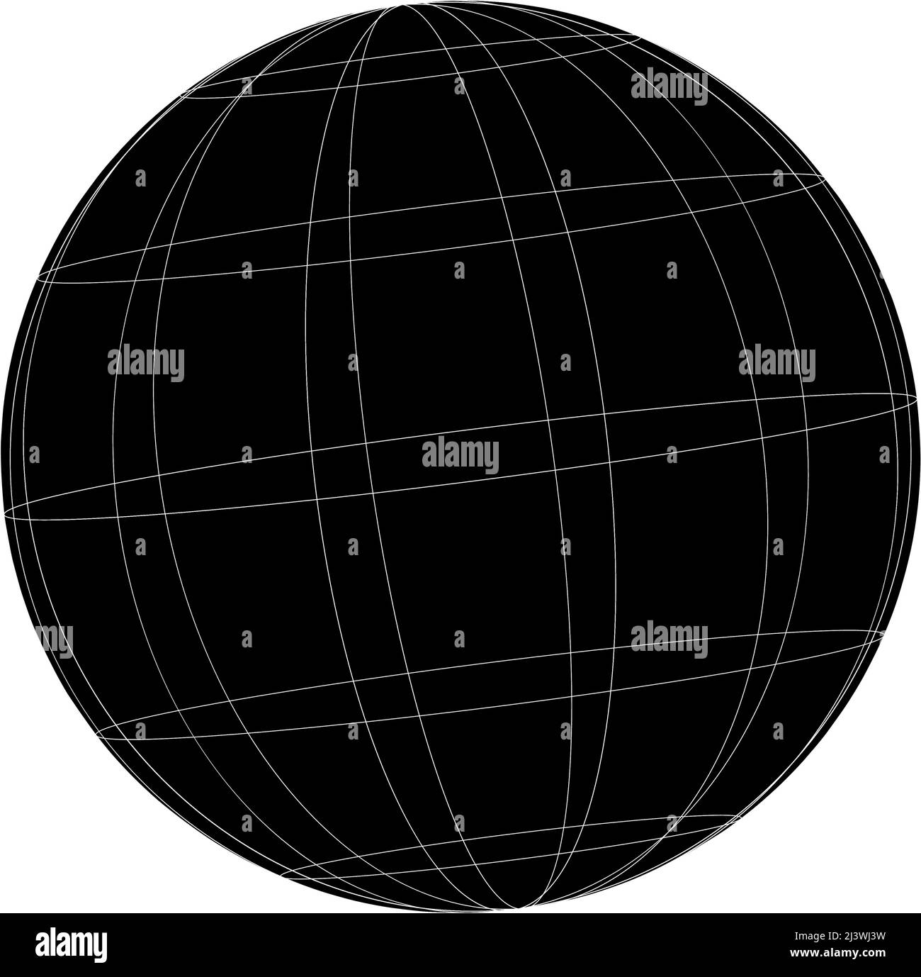 Wireframe, grid, mesh sphere, globe, ball vector illustration. Stock ...