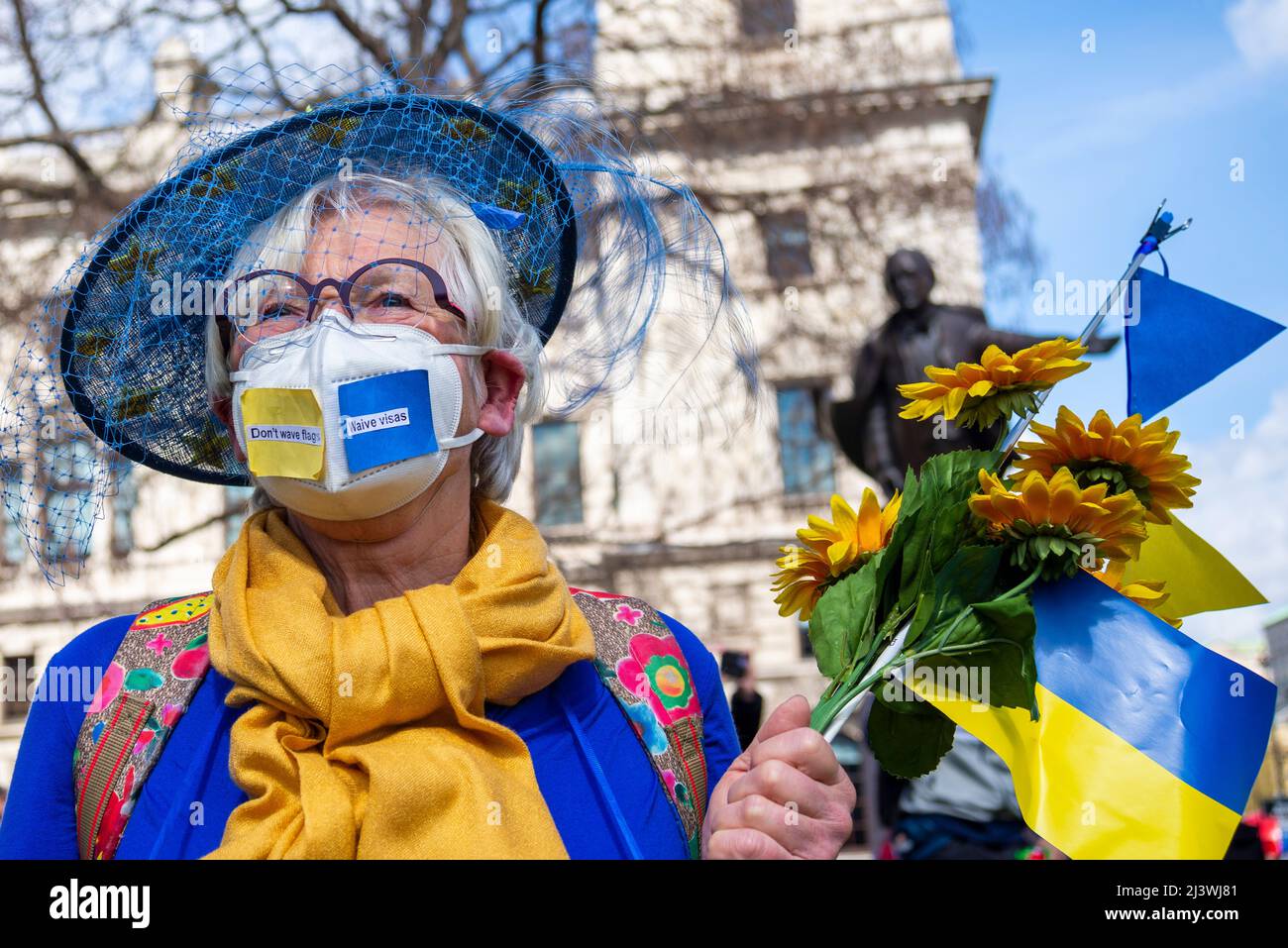 Stand with Ukraine protest in Parliament Square, Westminster, London ...