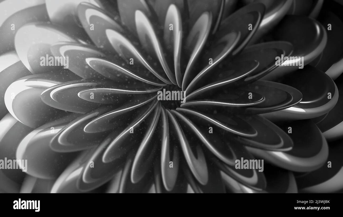 Psychedelic animation with floral pattern. Motion. 3D pattern of moving ...