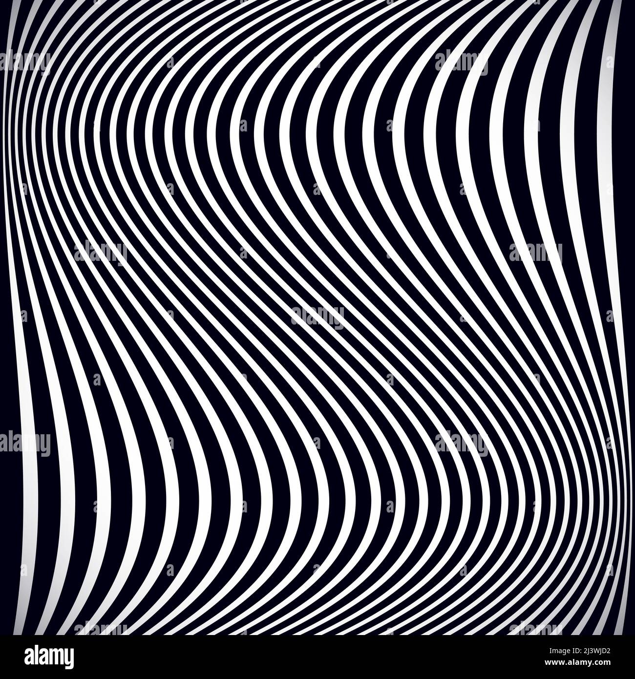 Distorted, deformed lines and stripes vector element. Stock vector ...