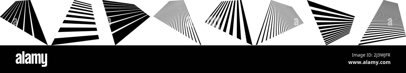 3d lines, stipes in perspective vanishing, diminishing into horizon ...