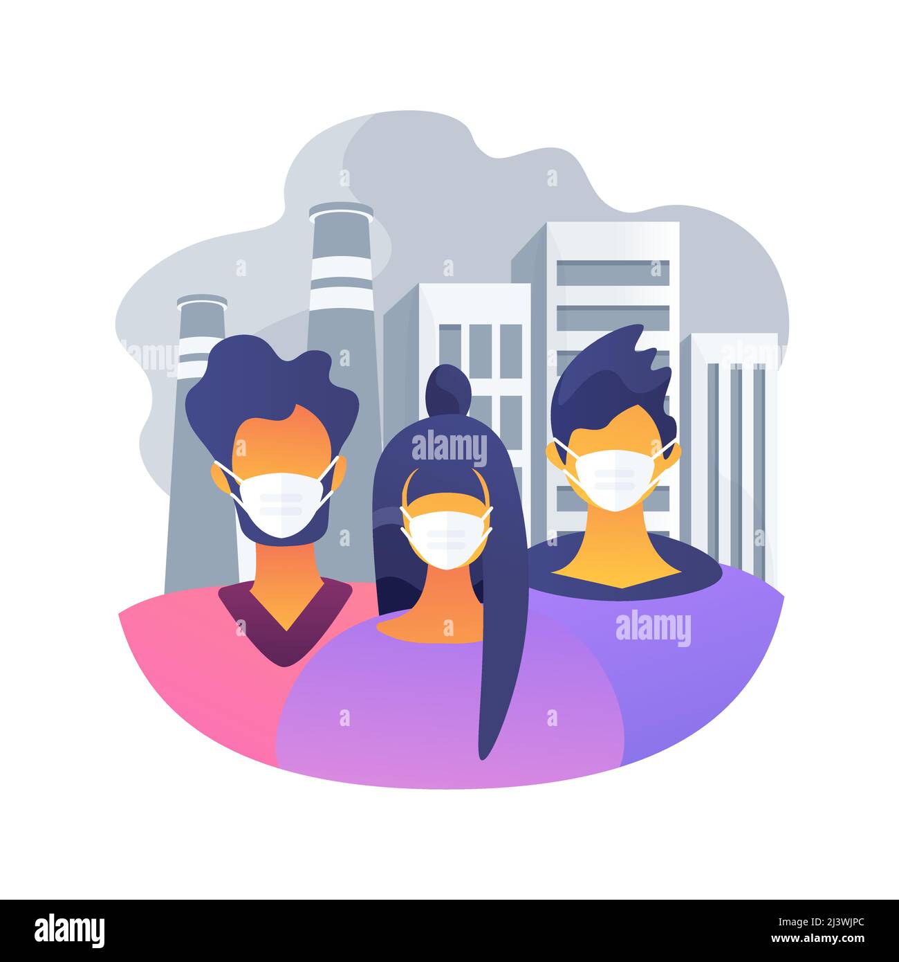 Air pollution abstract concept vector illustration. Pollution from ...