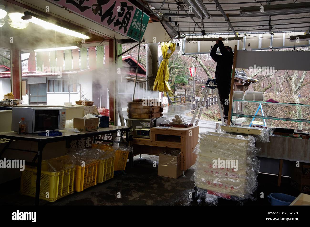 ina, nagano, japan, 2022/10/04 , street food stands at Takato Joshi ...