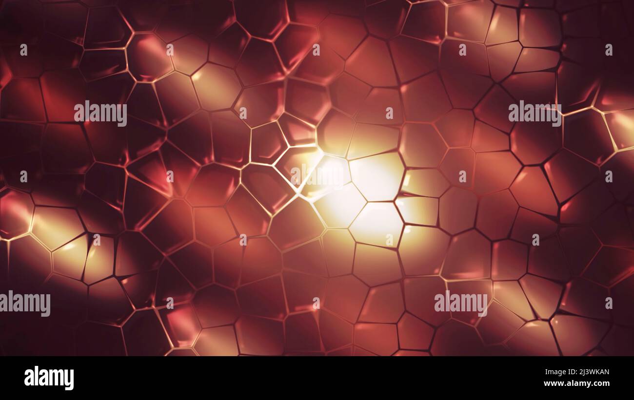 Mosaic bubbles move on isolated background. Motion. Polygonal bubbles ...