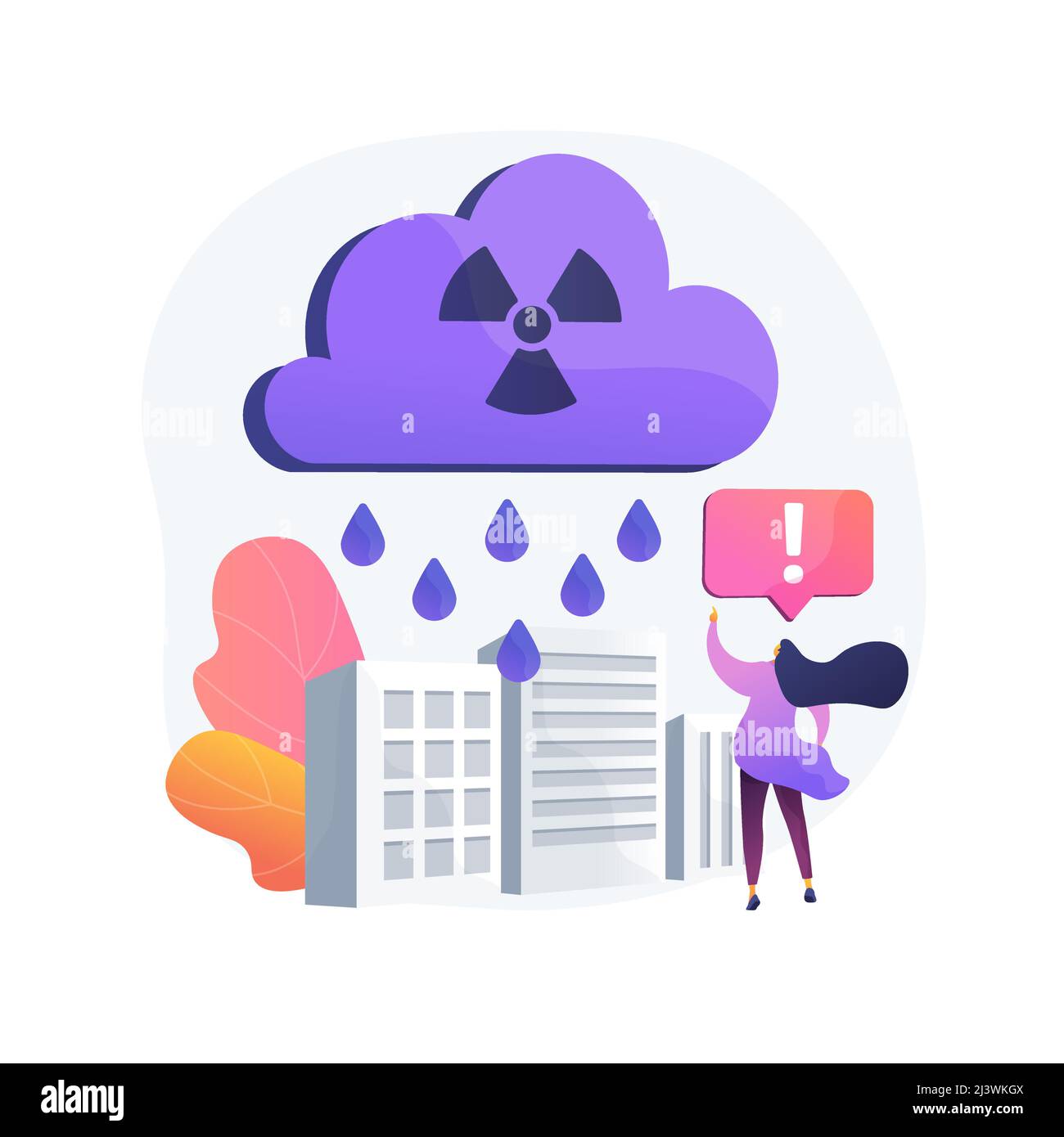 Acid rain abstract concept vector illustration. Acid precipitation ...