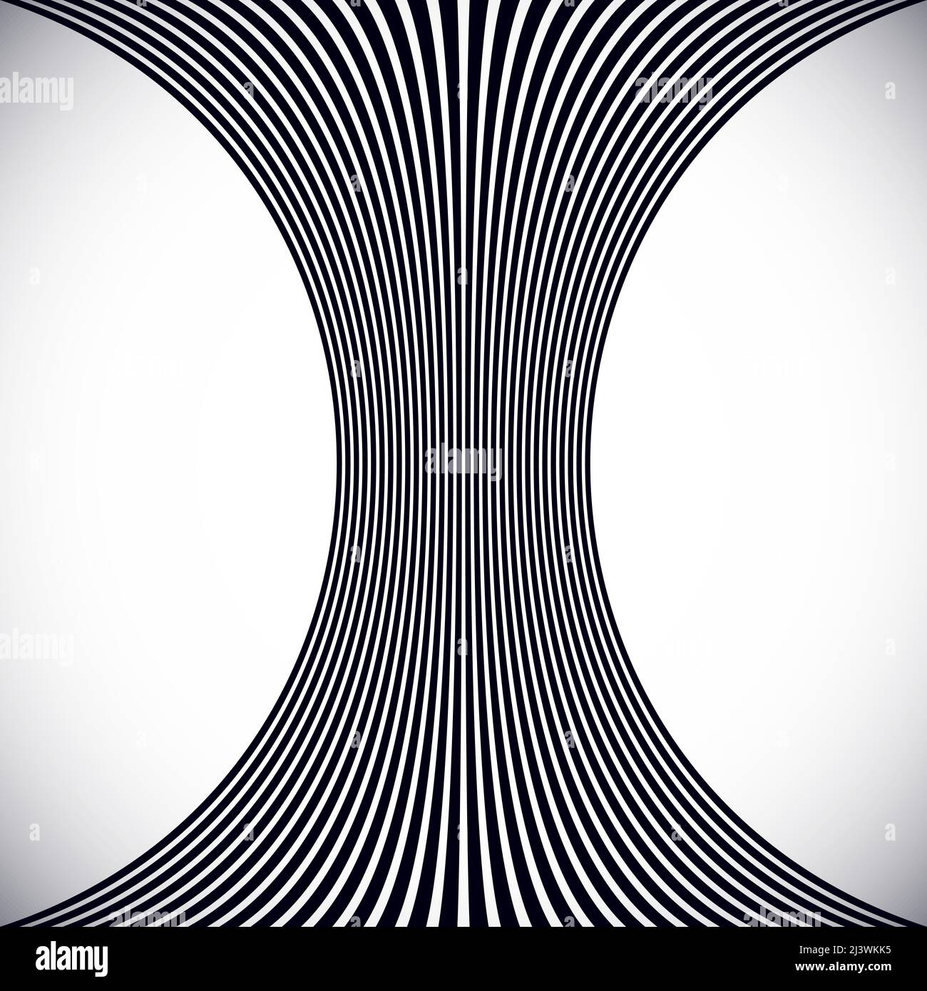 Distorted, deformed lines and stripes vector element. Stock vector ...