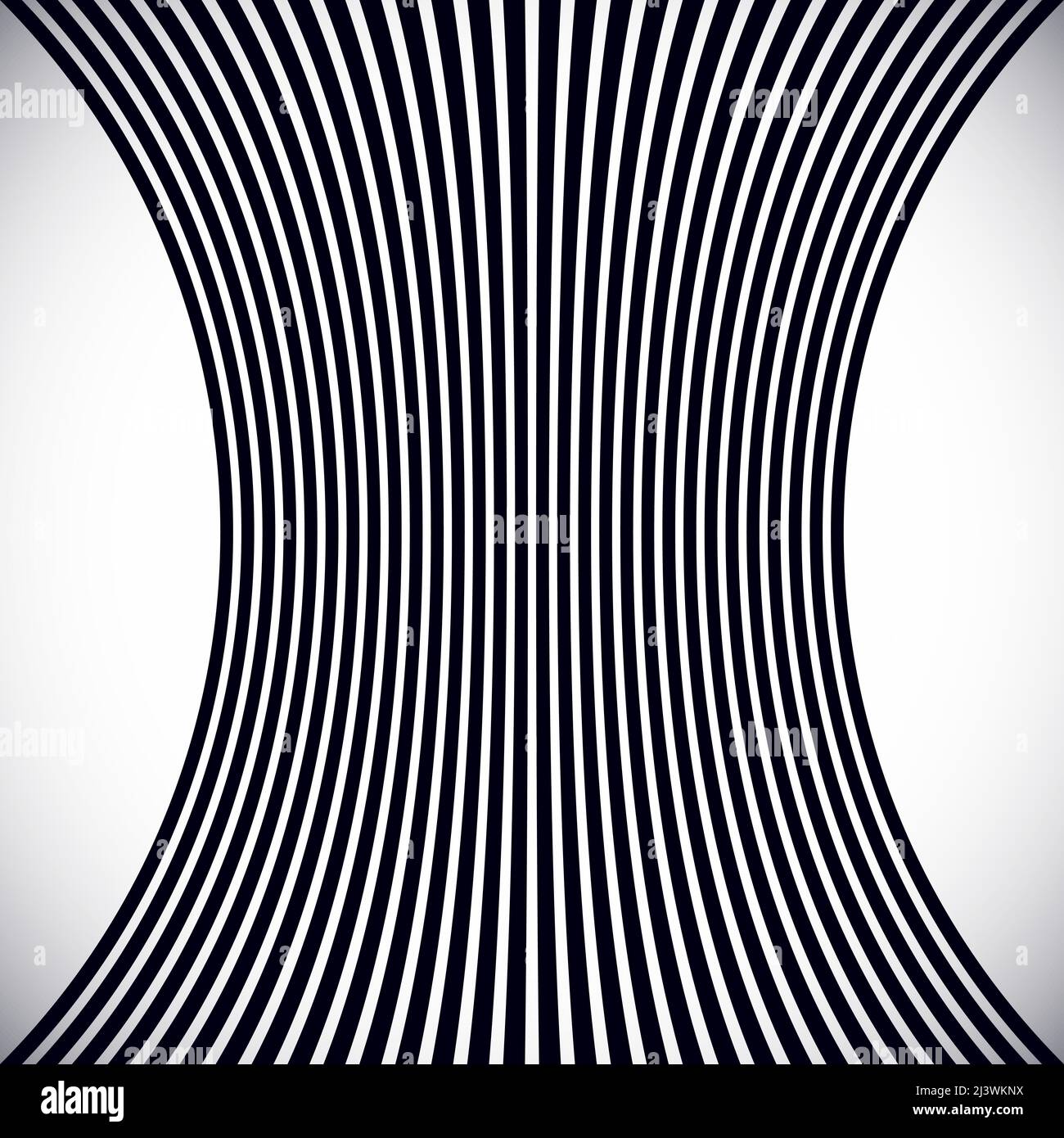 Distorted, deformed lines and stripes vector element. Stock vector ...