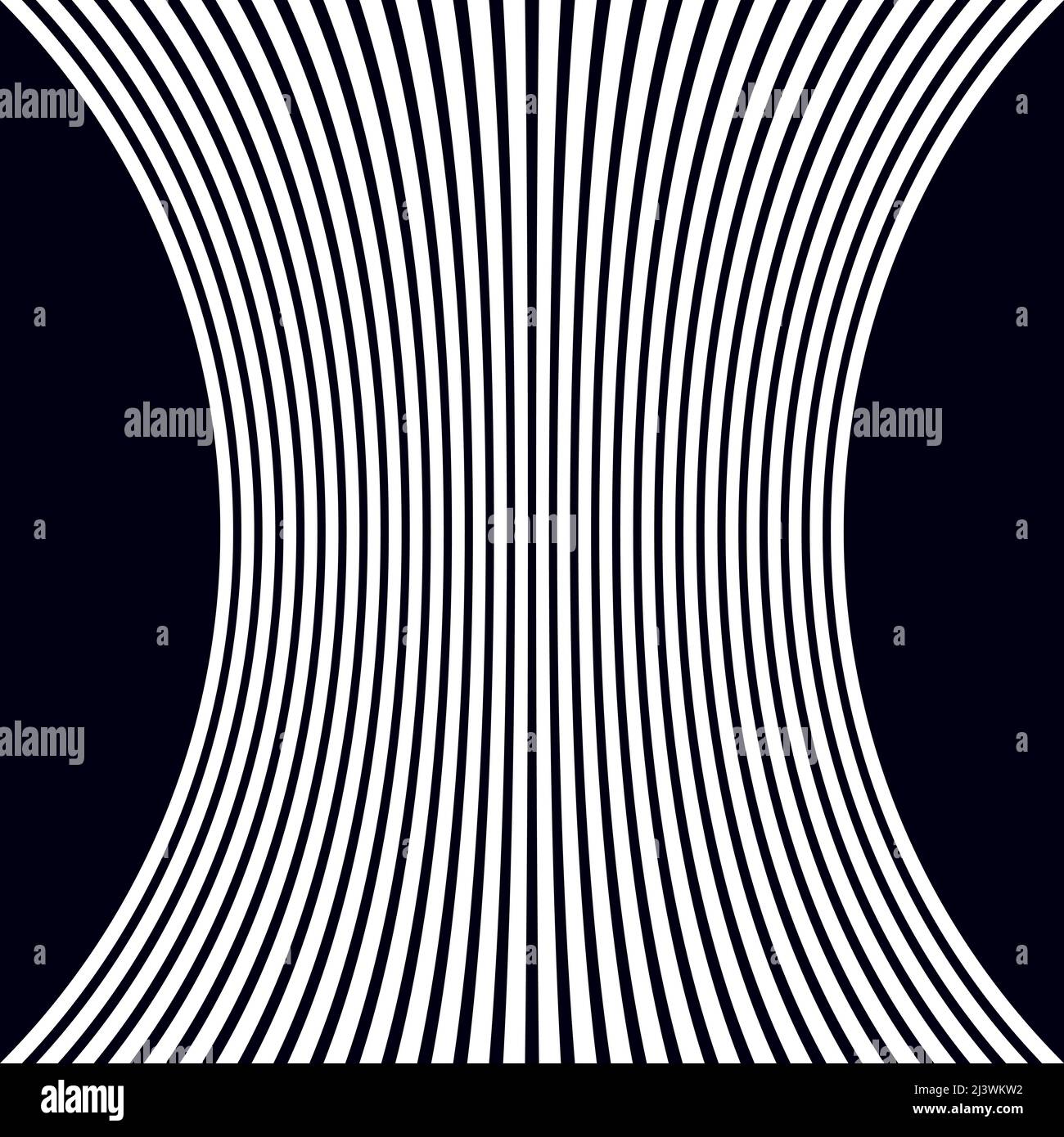 Distorted, deformed lines and stripes vector element. Stock vector ...