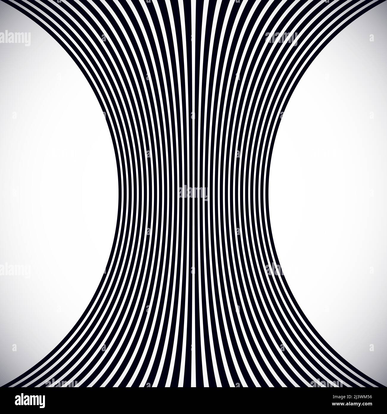 Distorted, deformed lines and stripes vector element. Stock vector ...