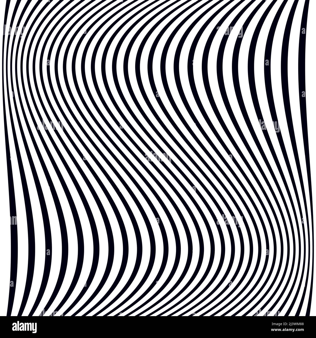 Distorted, deformed lines and stripes vector element. Stock vector ...