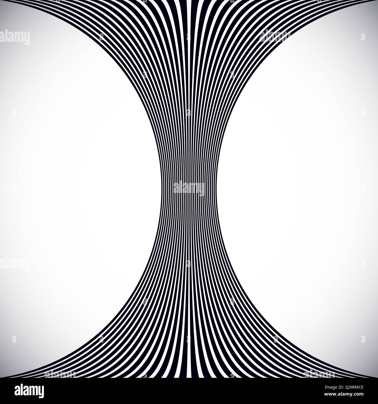 Distorted, deformed lines and stripes vector element. Stock vector ...