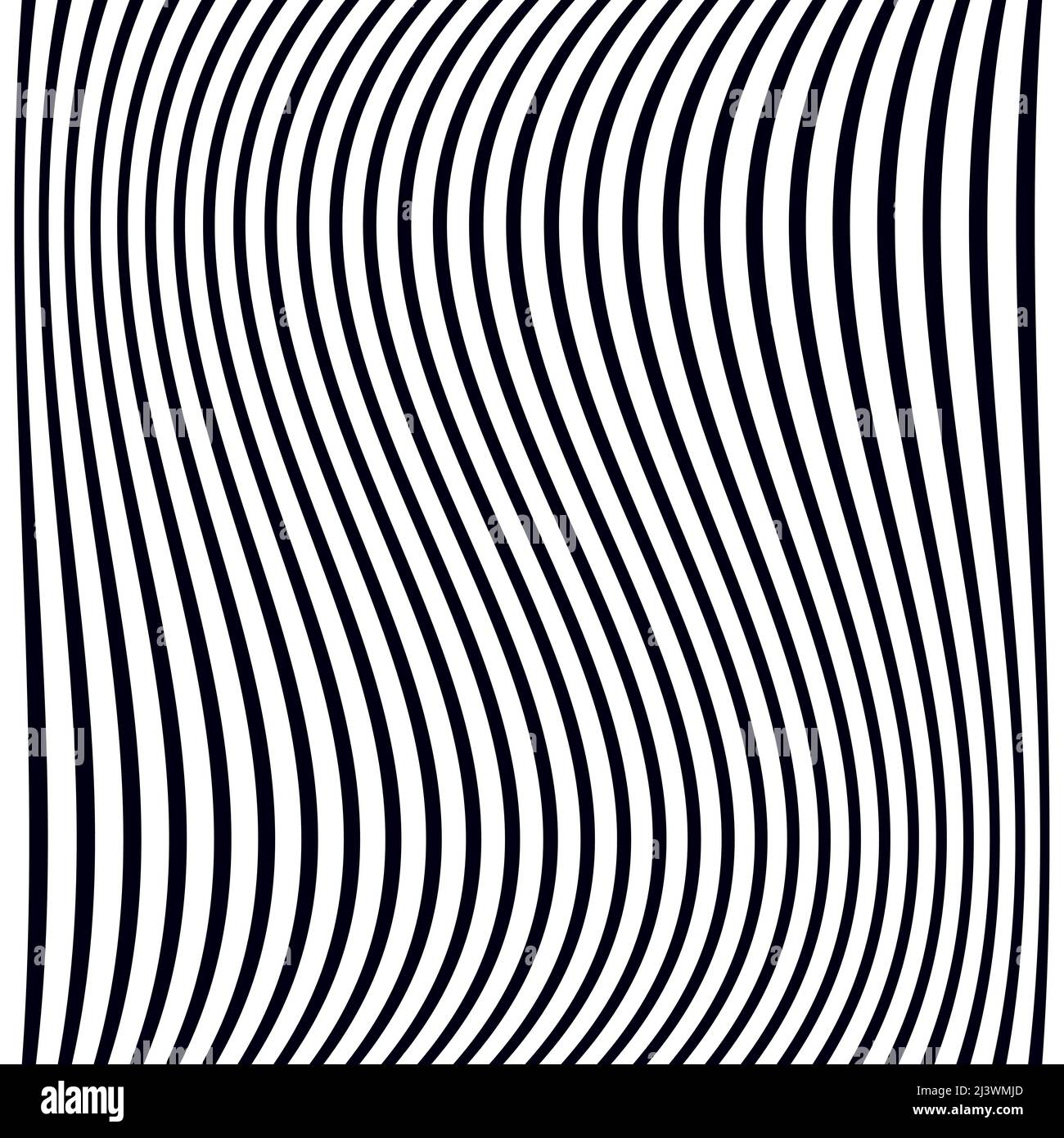 Distorted, deformed lines and stripes vector element. Stock vector ...