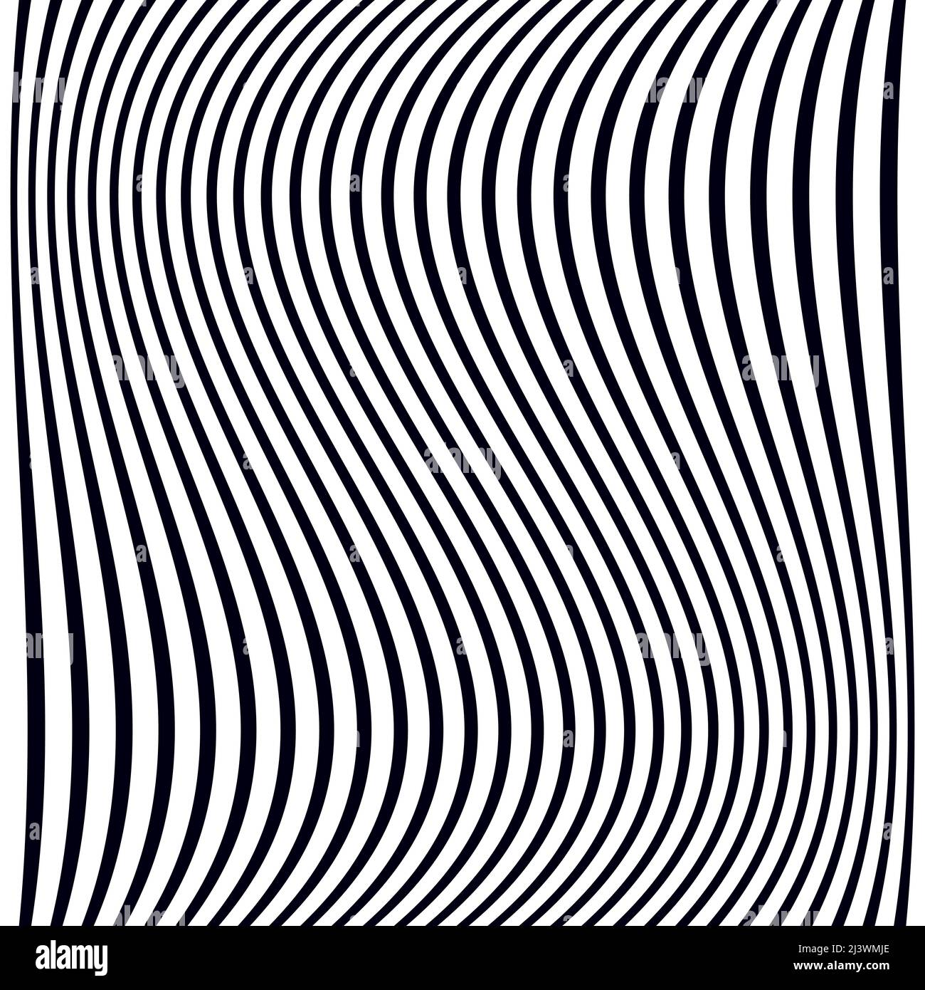 Distorted, deformed lines and stripes vector element. Stock vector ...