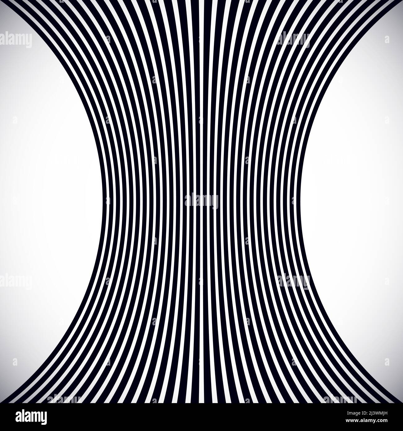 Distorted, deformed lines and stripes vector element. Stock vector ...