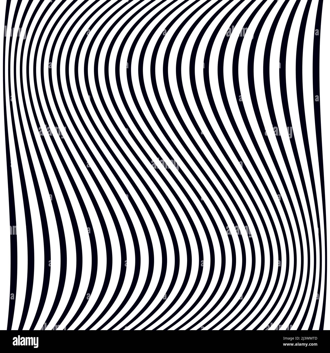 Distorted, deformed lines and stripes vector element. Stock vector ...