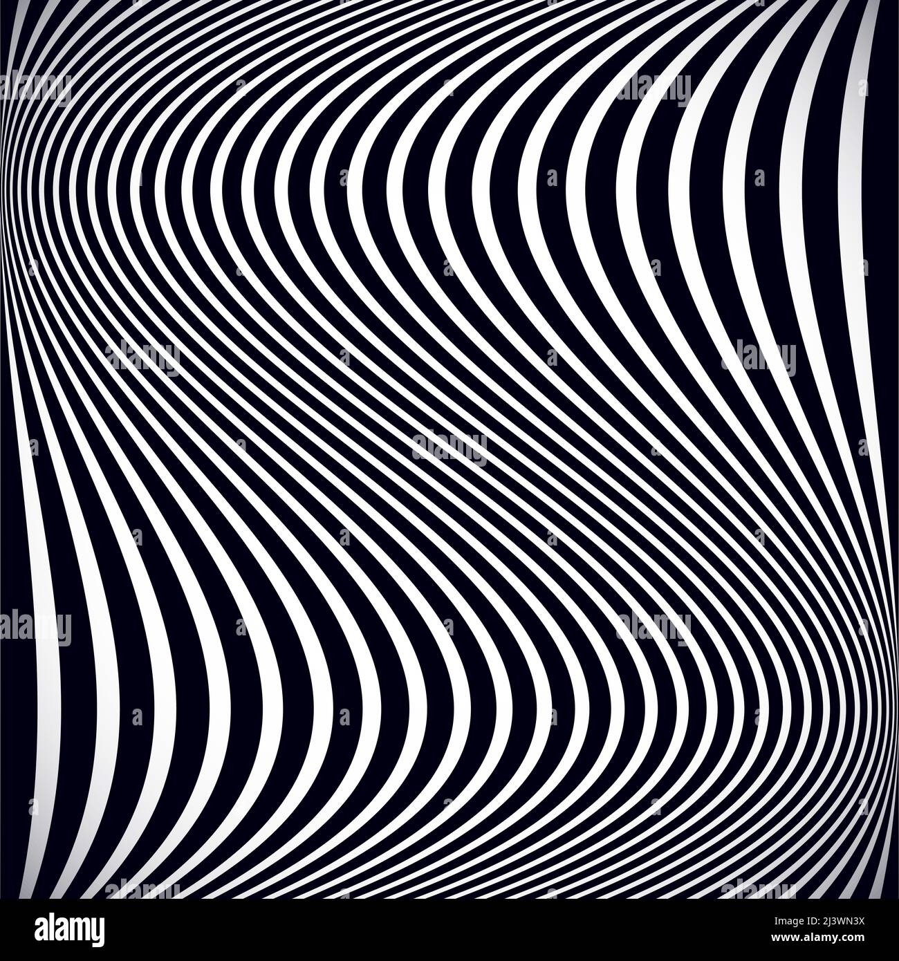 Distorted, deformed lines and stripes vector element. Stock vector ...