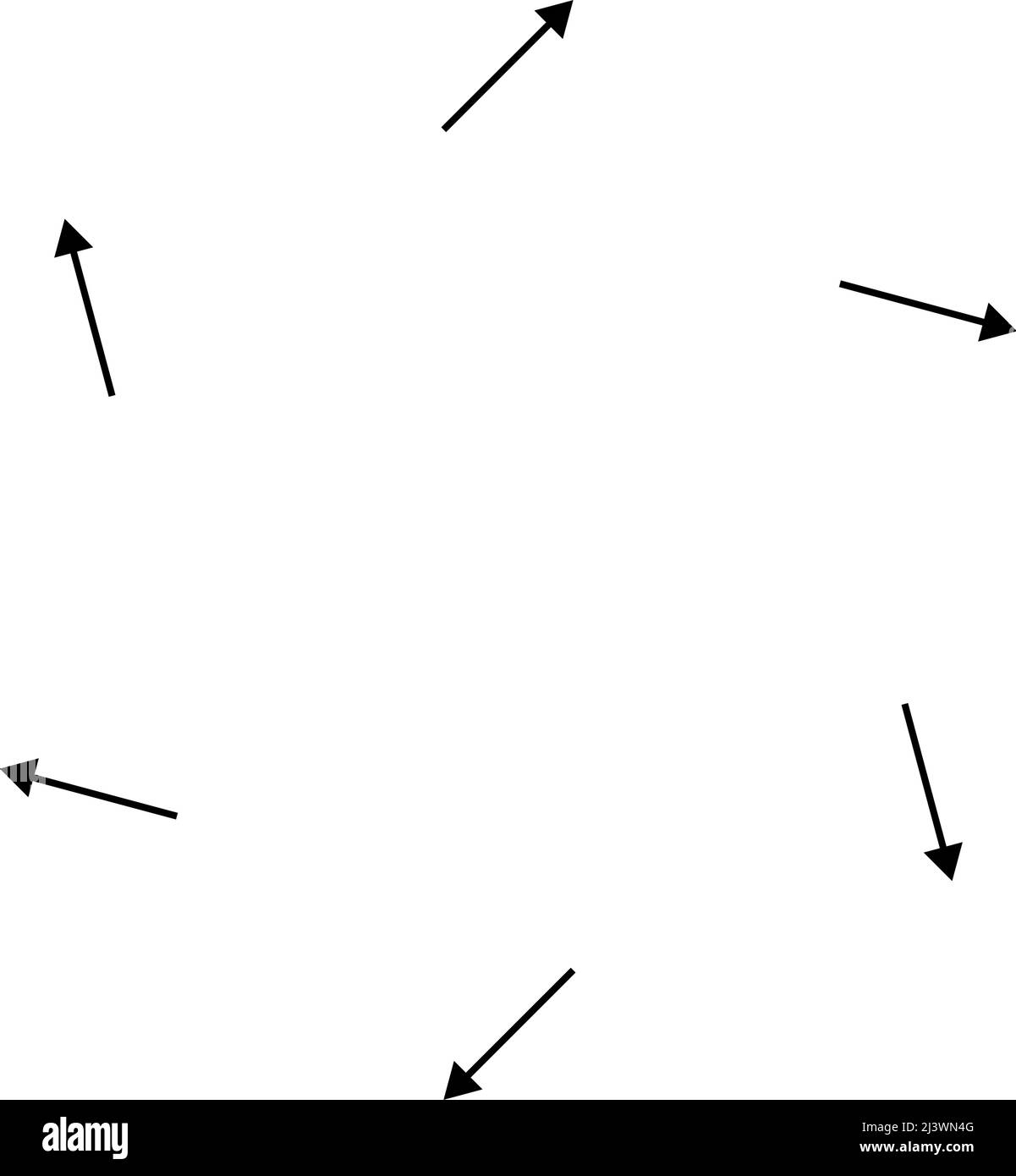 Outward spiral, swirl, twirl arrows, pointers. Rotation, cycle, recycle ...