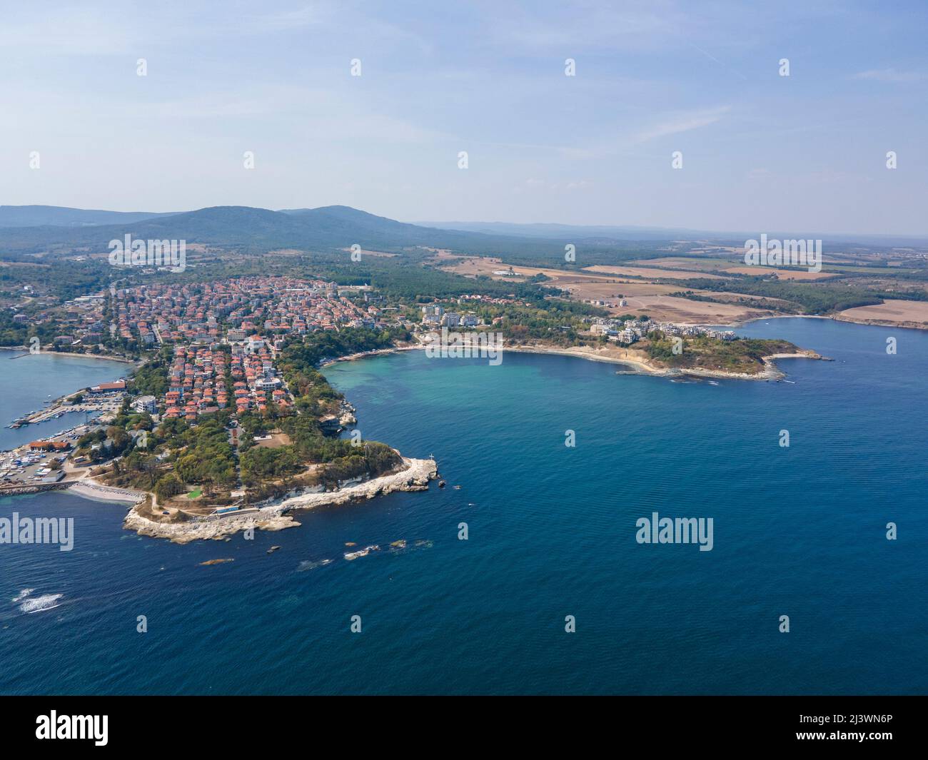 Aerial view of Town of Tsarevo, Burgas Region, Bulgaria Stock Photo - Alamy