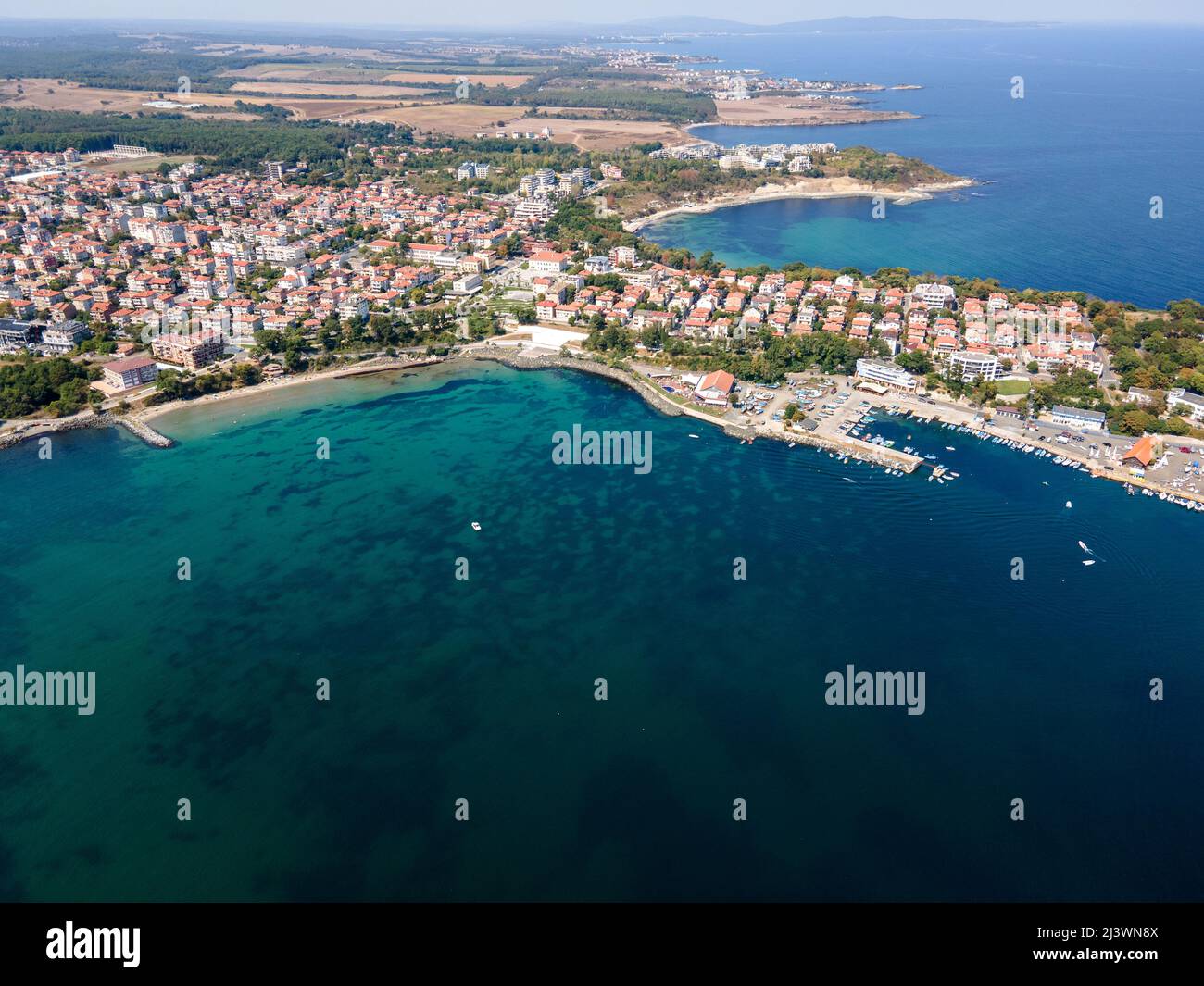 Aerial view of Town of Tsarevo, Burgas Region, Bulgaria Stock Photo - Alamy