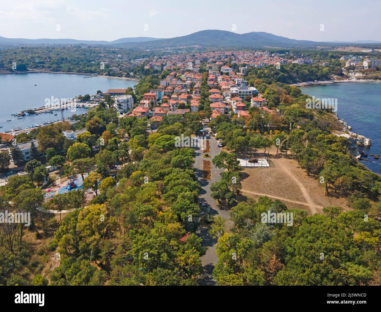 Aerial view of Town of Tsarevo, Burgas Region, Bulgaria Stock Photo - Alamy