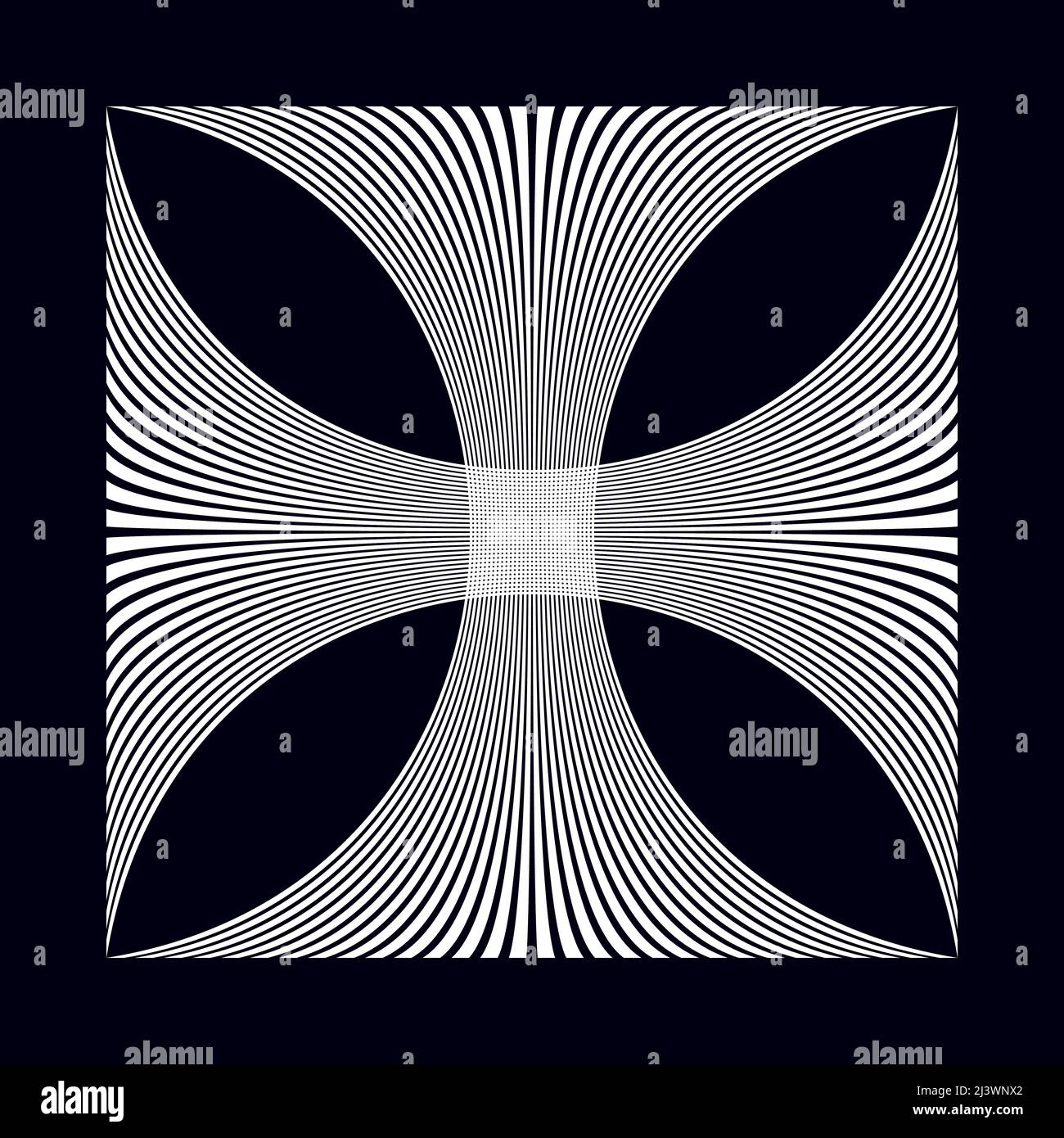 Crossing, intersecting lines abstract geometric vector pattern, texture ...