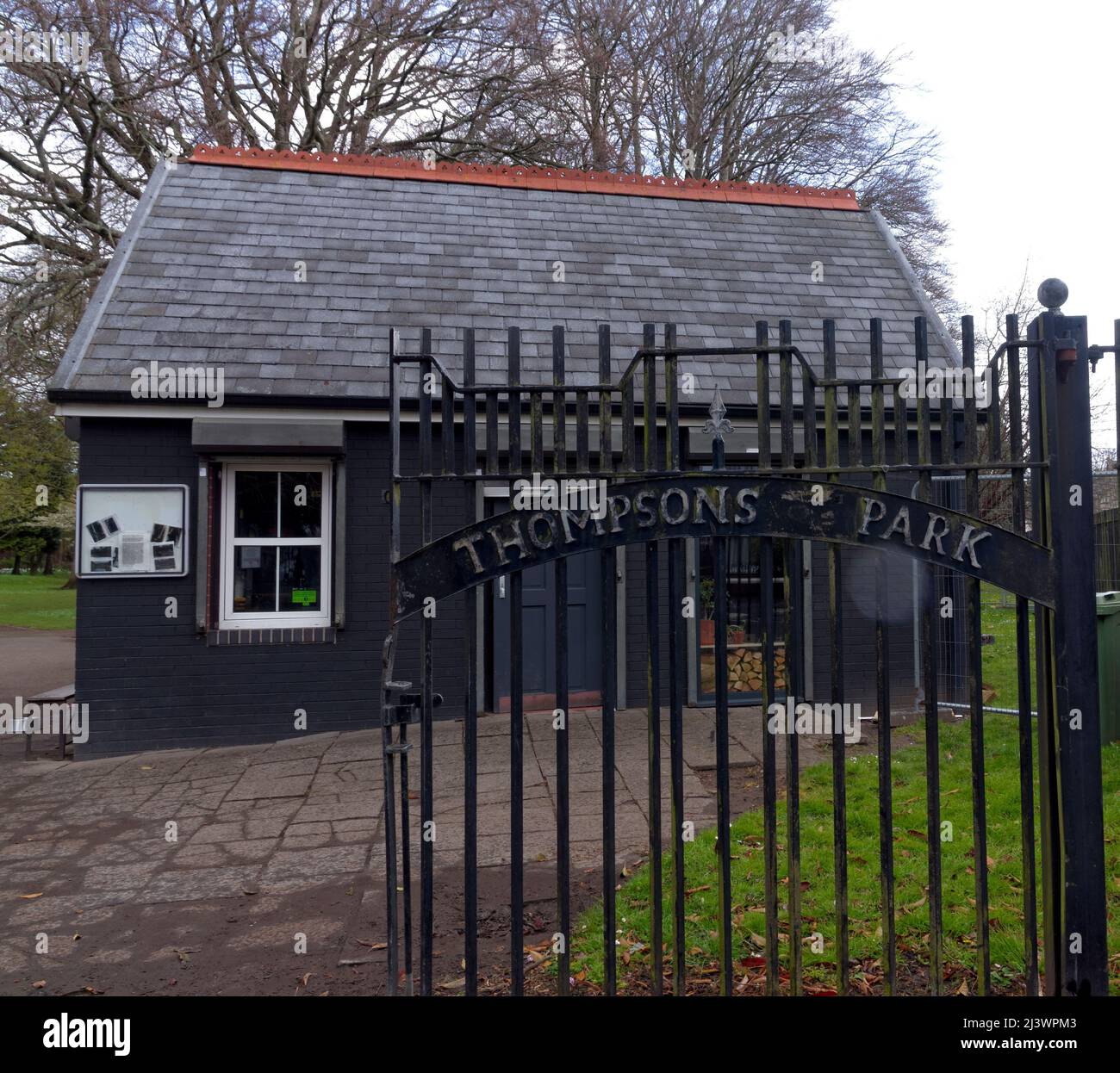 Thomson's Park, Canton, Cardiff showing park keeper's shed, now a cafe ...