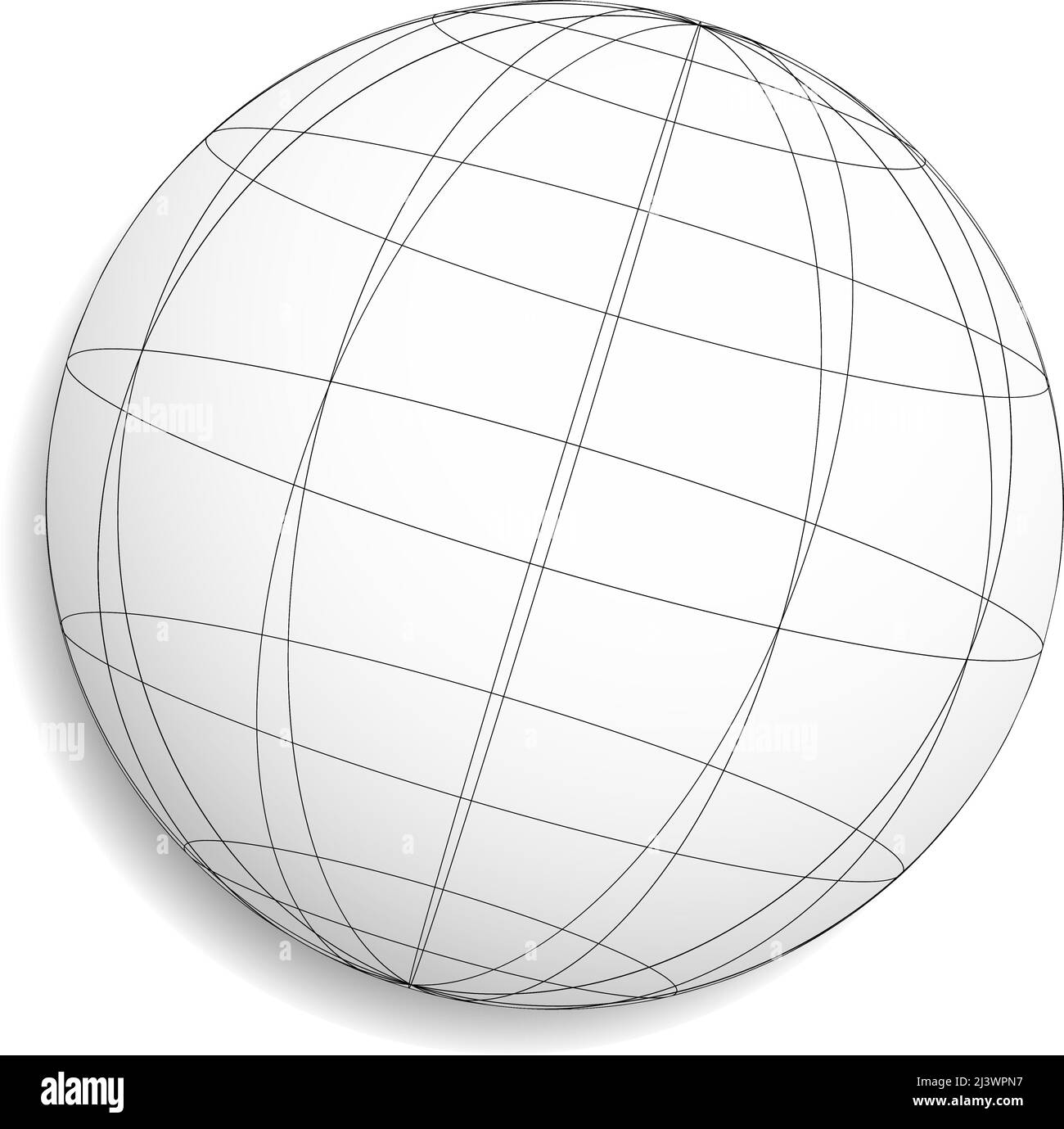 Wireframe, grid, mesh sphere, globe, ball vector illustration. Stock ...