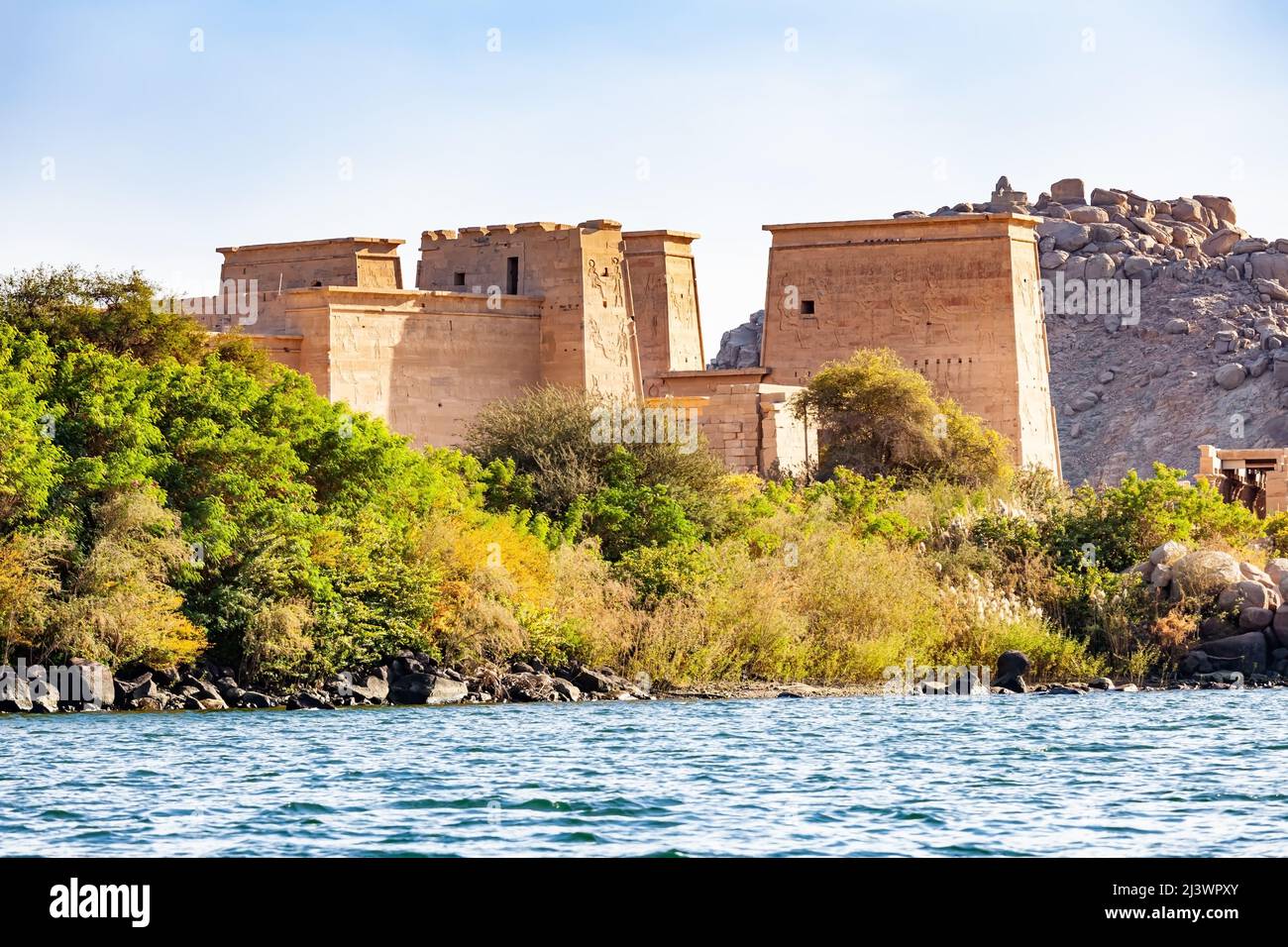View of The Temple of Isis on Agilkia Island (move from Philae Island ...