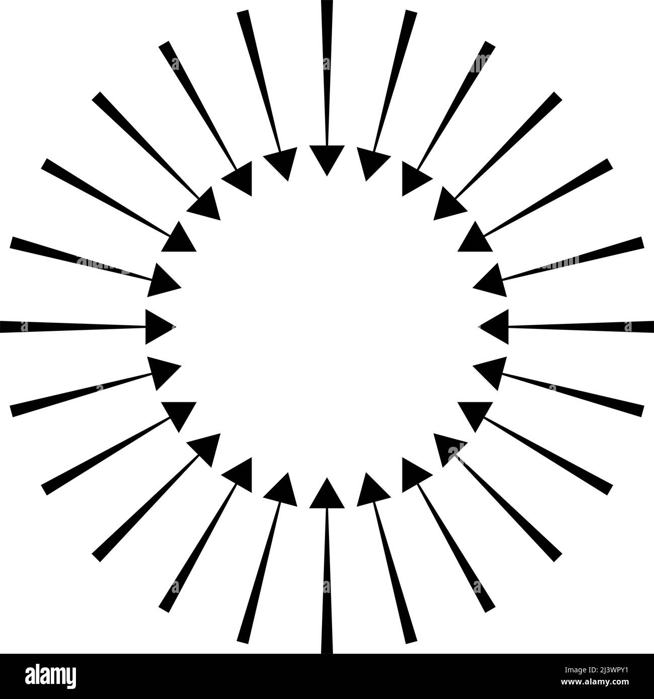 Arrows, pointers inward. Collect, intermix, gather, center and ...